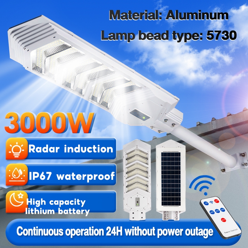 Street Light Solar 3000W Solar Lamp Waterproof Lampu Solar Jalan ...