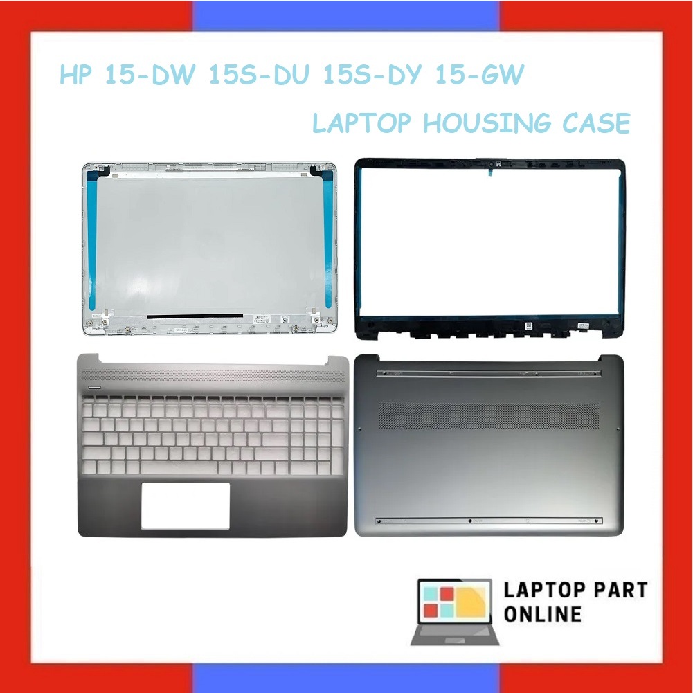 HP 15-DW 15S-DU 15S-DY 15-GW LCD Back Cover Top Case Front Bezel ...