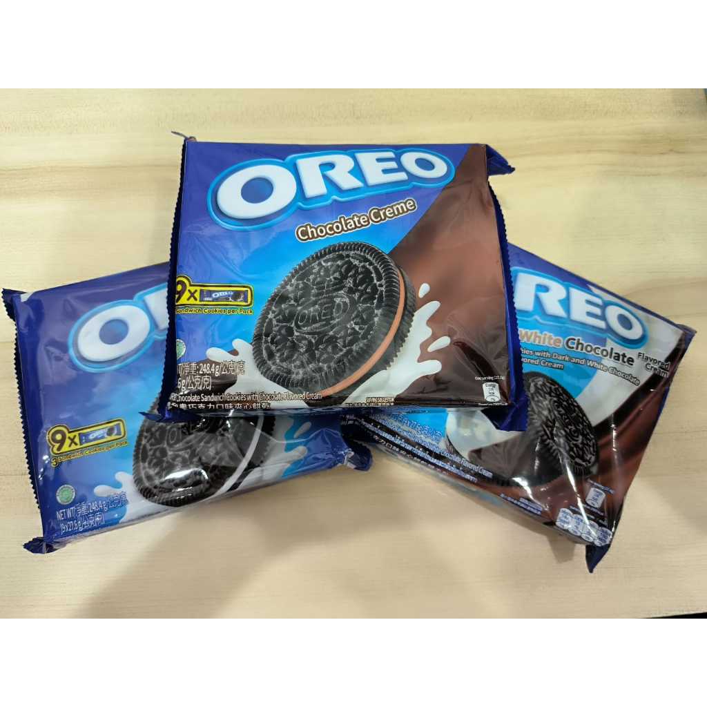 Oreo Chocolate Sandwich Cookies with Vanilla/ Chocolate/ Dark and Vanilla Cream 248.4g (9 x 27 ...