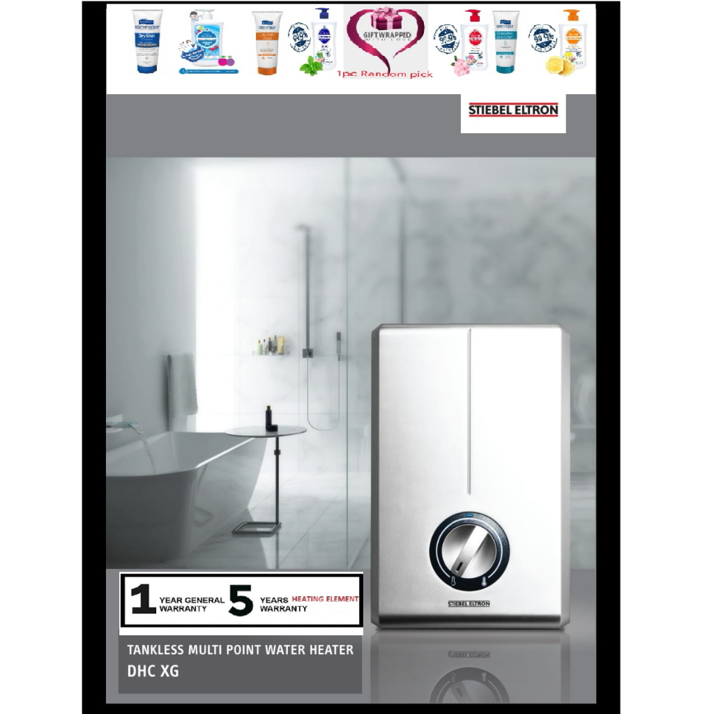 STIEBEL ELTRON DHC 4/6/8 XG Tankless Multipoint Instantaneous Water Heater [Germany's No 1 ...