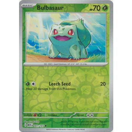 Bulbasaur / 001/165 / Reverse Holo & Common / Scarlet & Violet 151 ...