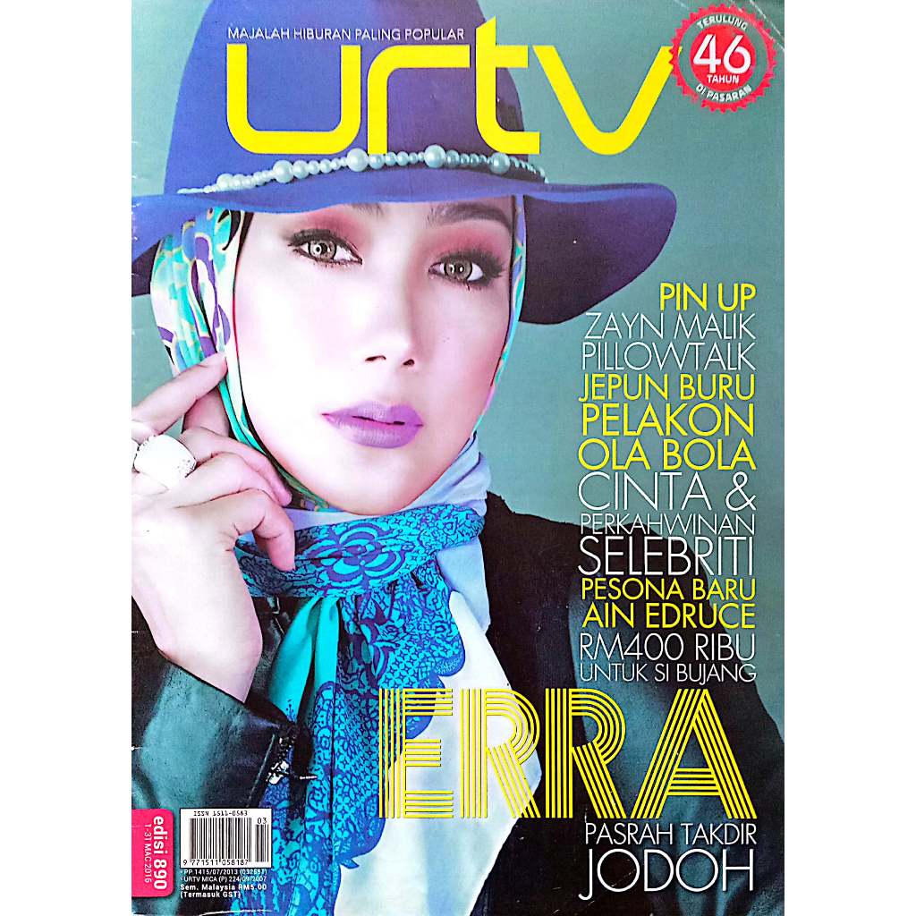 MAJALAH URTV MAC 2016 ( ERRA FAZIRA ) | Shopee Malaysia