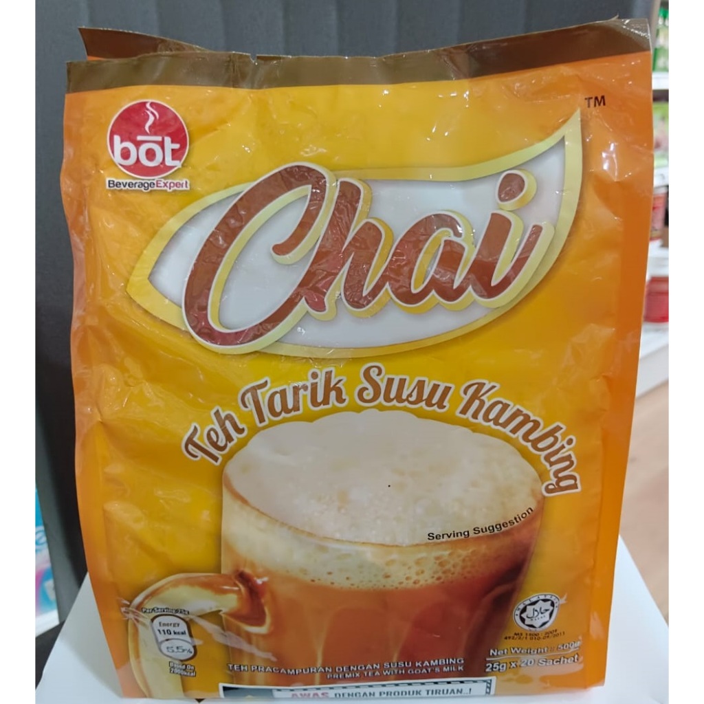Bot Chai Teh Tarik Susu Kambing (Pouch) 20 Sachets x 25g | Shopee Malaysia