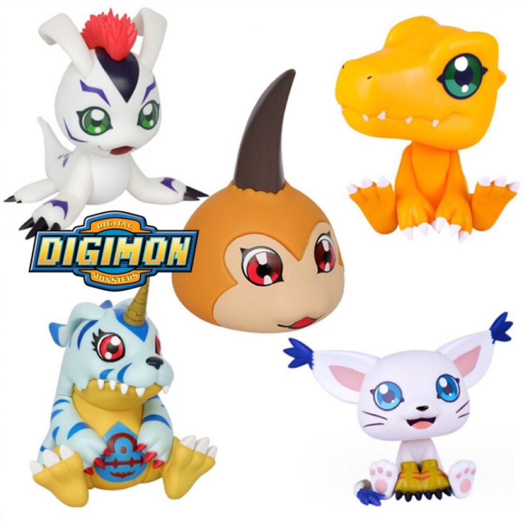 Digimon Adventure Agumon Tailmon 12cm Mini Figure Decoration | Shopee ...