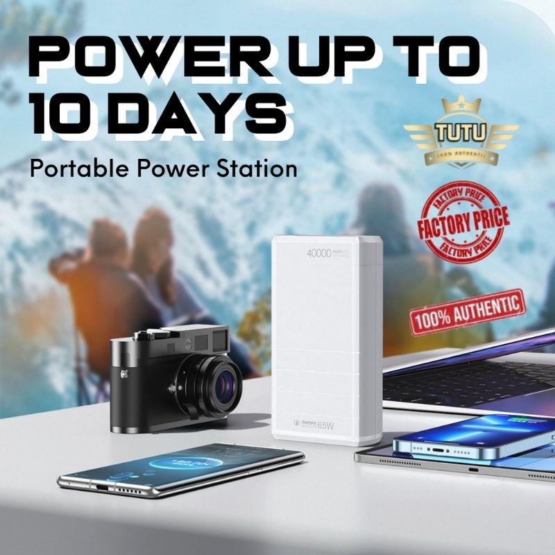 REMAX RPP 310 40000mAh Dinba series 65W PD+QC Laptop Charging Fast ...