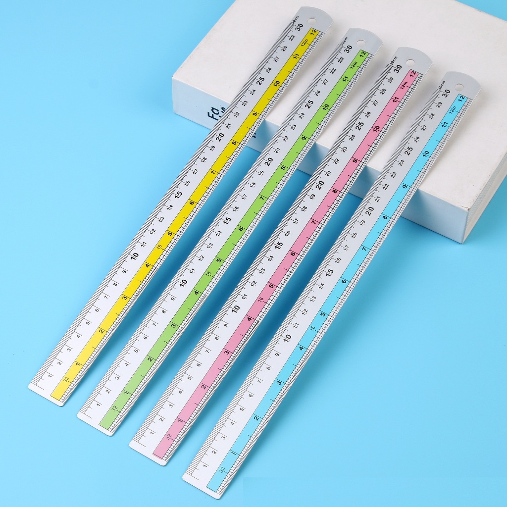 (iStore) Aluminium Ruler / Pembaris Aluminium - 15 cm & 30 cm Random Colour | Shopee Malaysia