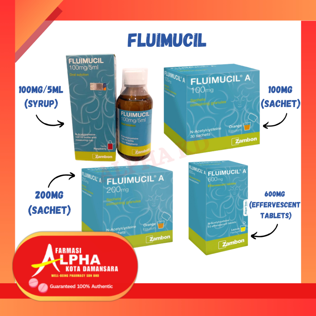 Fluimucil A 100MG / 200MG / 600MG | Shopee Malaysia