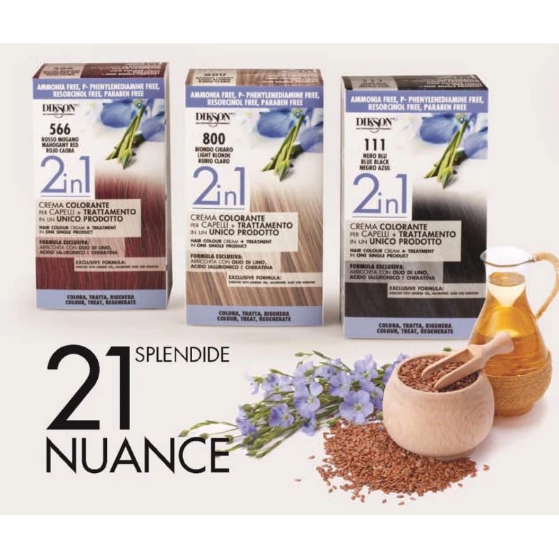 Dikson 2in1 Diy Hair color Cream (ITALY) | Shopee Malaysia