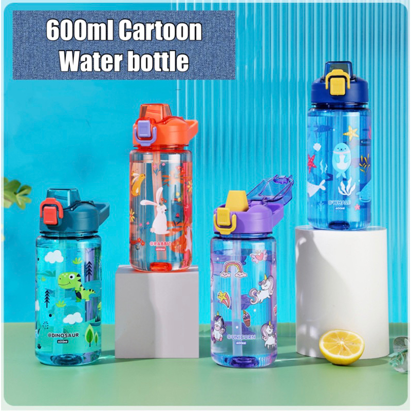 600ml Kids Water Bottle with Leak Proof Flip-Top Lid, Reusable BPA-Free ...