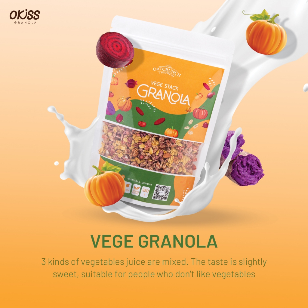 Okiss Vege Stack Granola Breakfast 250g 【Diet granola】 | Shopee Malaysia