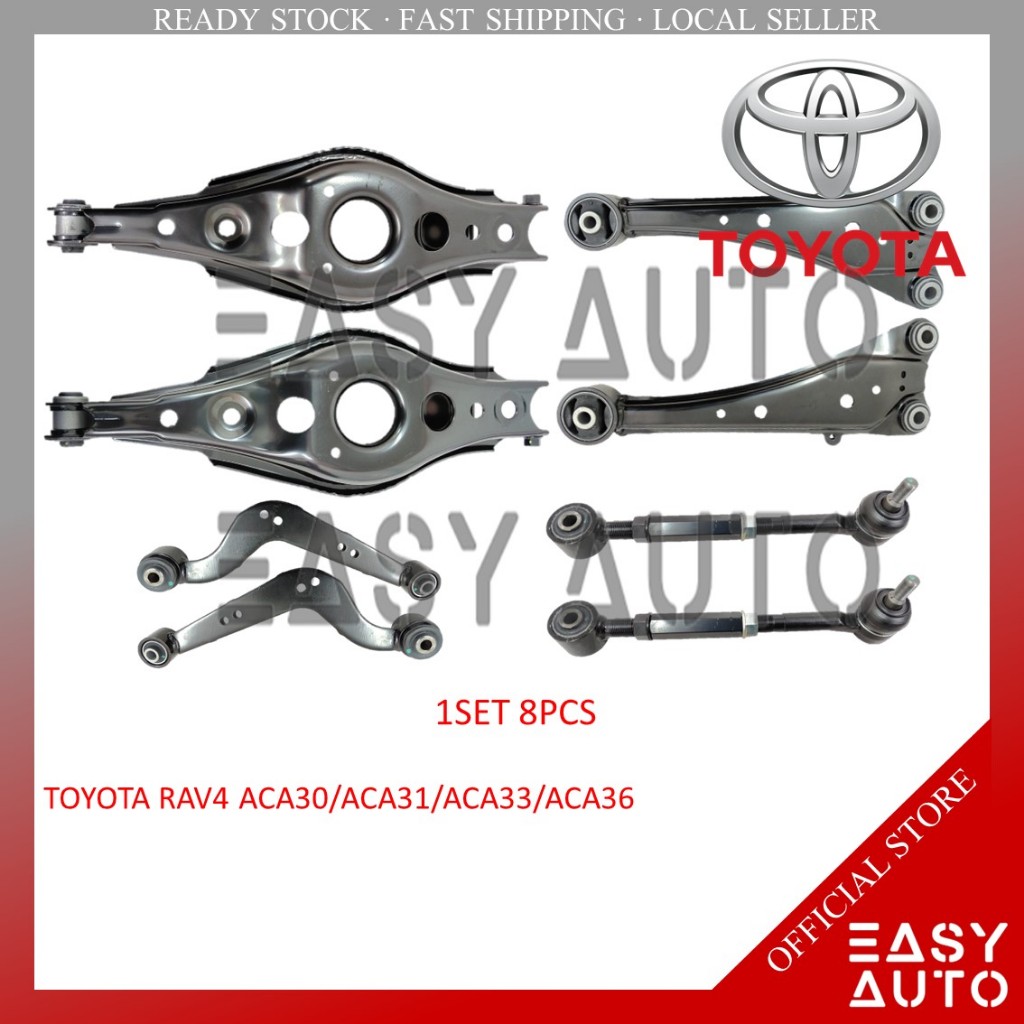 1SET 8 PIECES !! TOYOTA RAV4 ACA30 ACA31 ACA33 ACA36 - REAR SUSPENSION ...