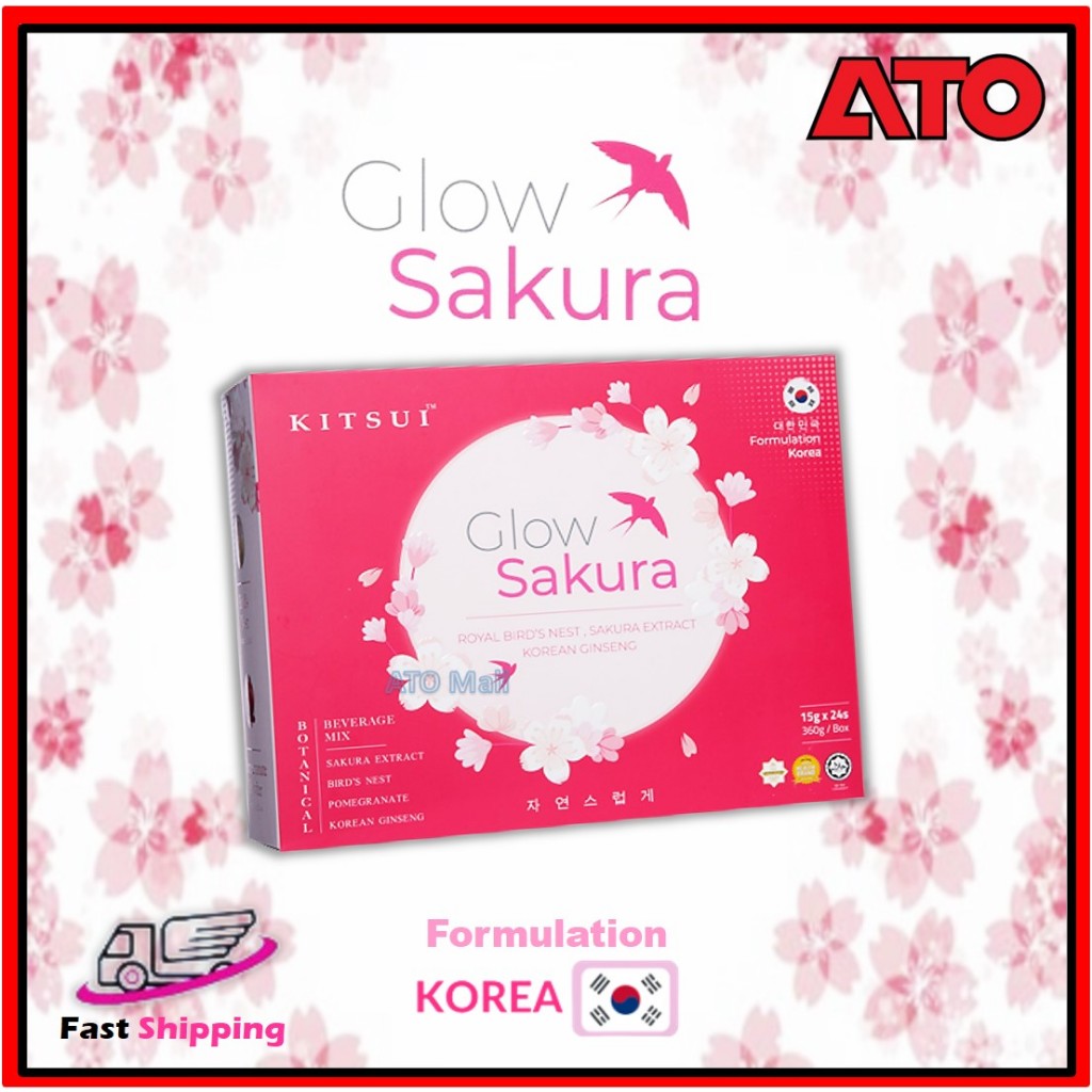 KITSUI Glow Sakura Bird's Nest & Sakura Extract for Whitening ...
