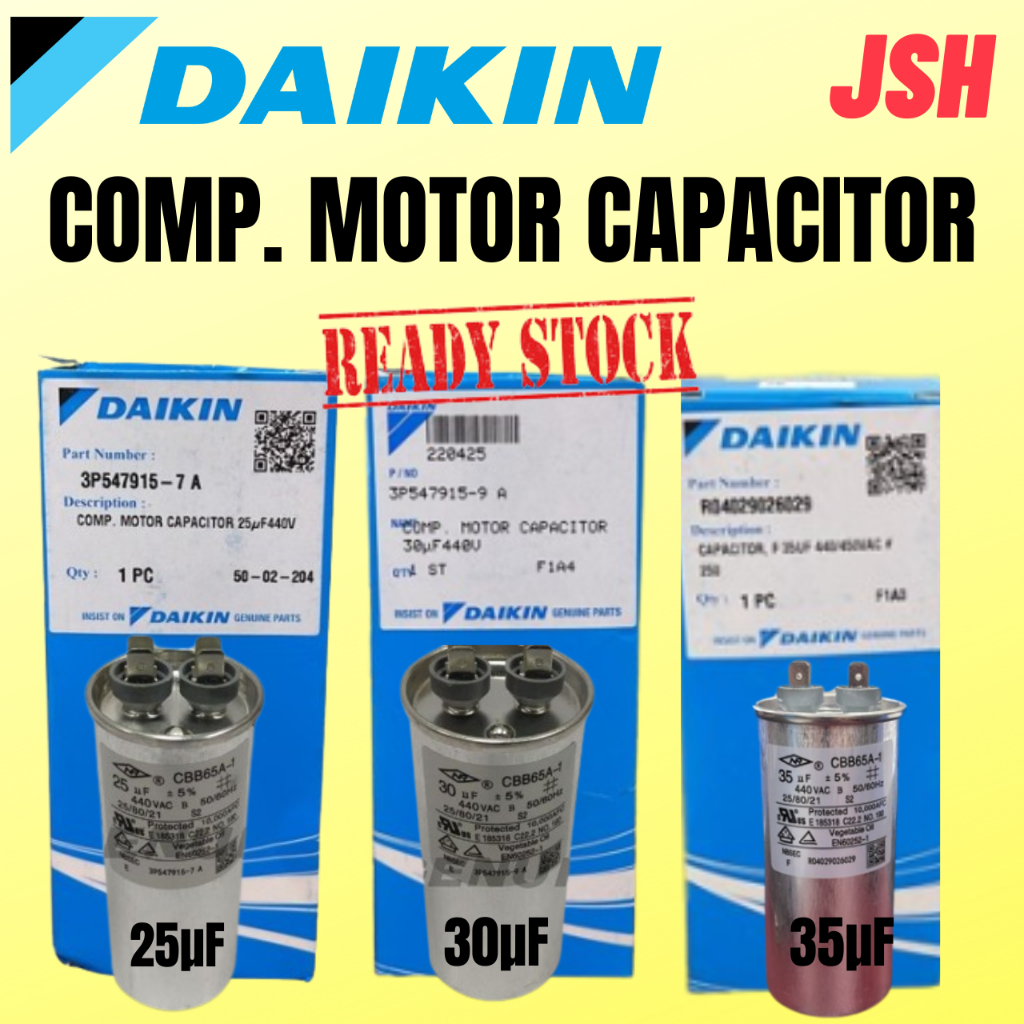 Orginal Daikin Genuine Part Compressor Capacitor 25uf,30uf,40uf,45uf ...