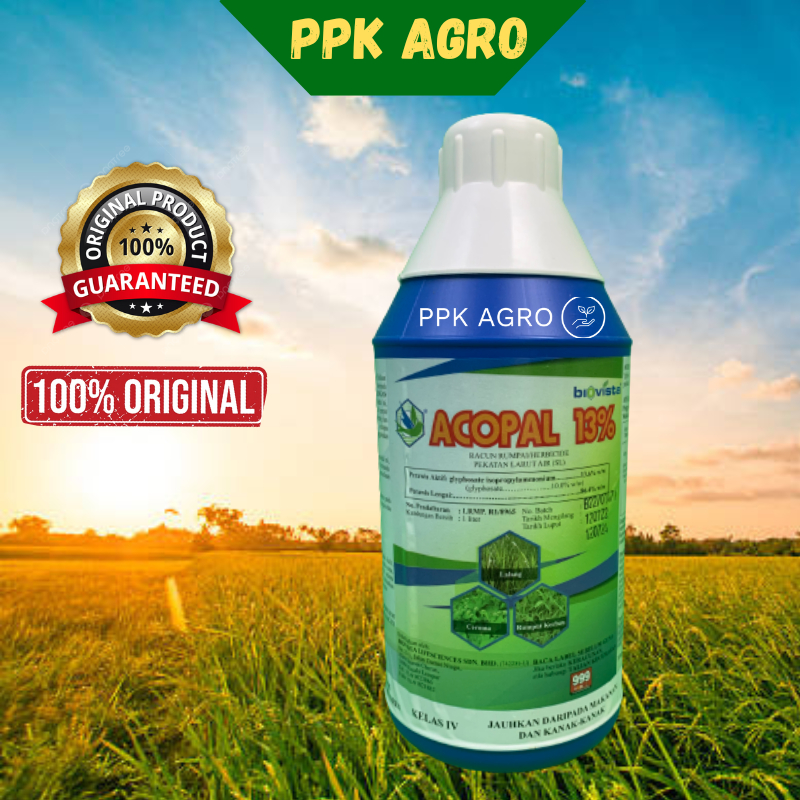 1L ACOPAL 13% BIOVISTA GLYPHOSATE RACUN RUMPUT/SPARK / SEKALI / MEWAH ...