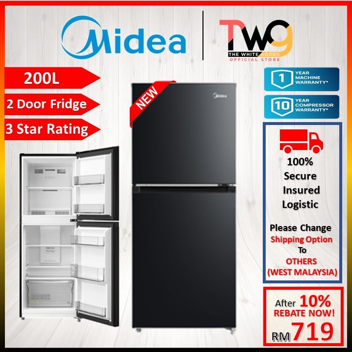 [FAST SHIPPING] MIDEA 2 Door Inverter Frost Free Refrigerator Fridge ...
