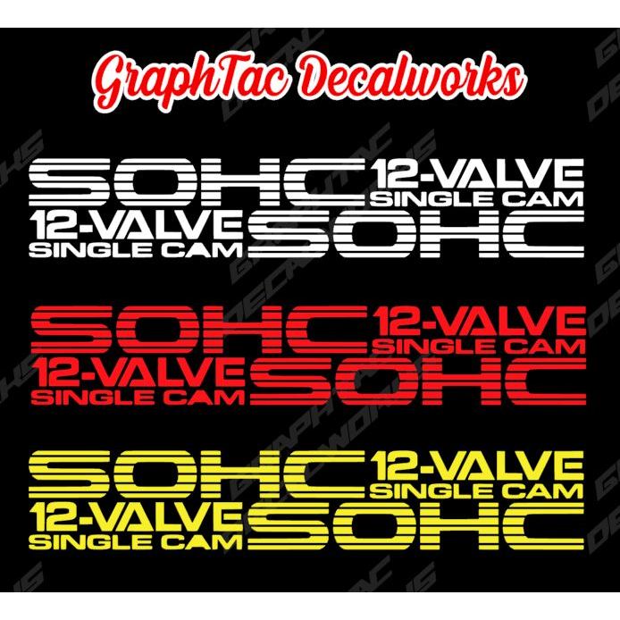 [2pcs] SOHC 12 Valve Side Stickers PROTON WIRA/SAGA Decal Vinyl ...
