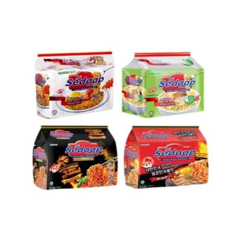 Mi Sedaap / Mee Sedaap Goreng Original / Spicy Korea / Asli Instant ...