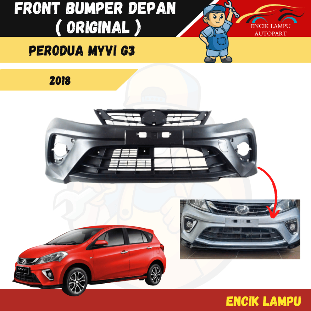 Perodua Myvi Generation 3 1.3 2018 G3 Front Bumper Depan 100% New High ...