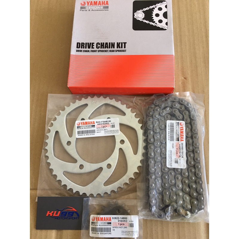 ORIGINAL Y16ZR Y16 SPROCKET SET DRIVE CHAIN KIT STANDARD SPOKET CHAIN ...