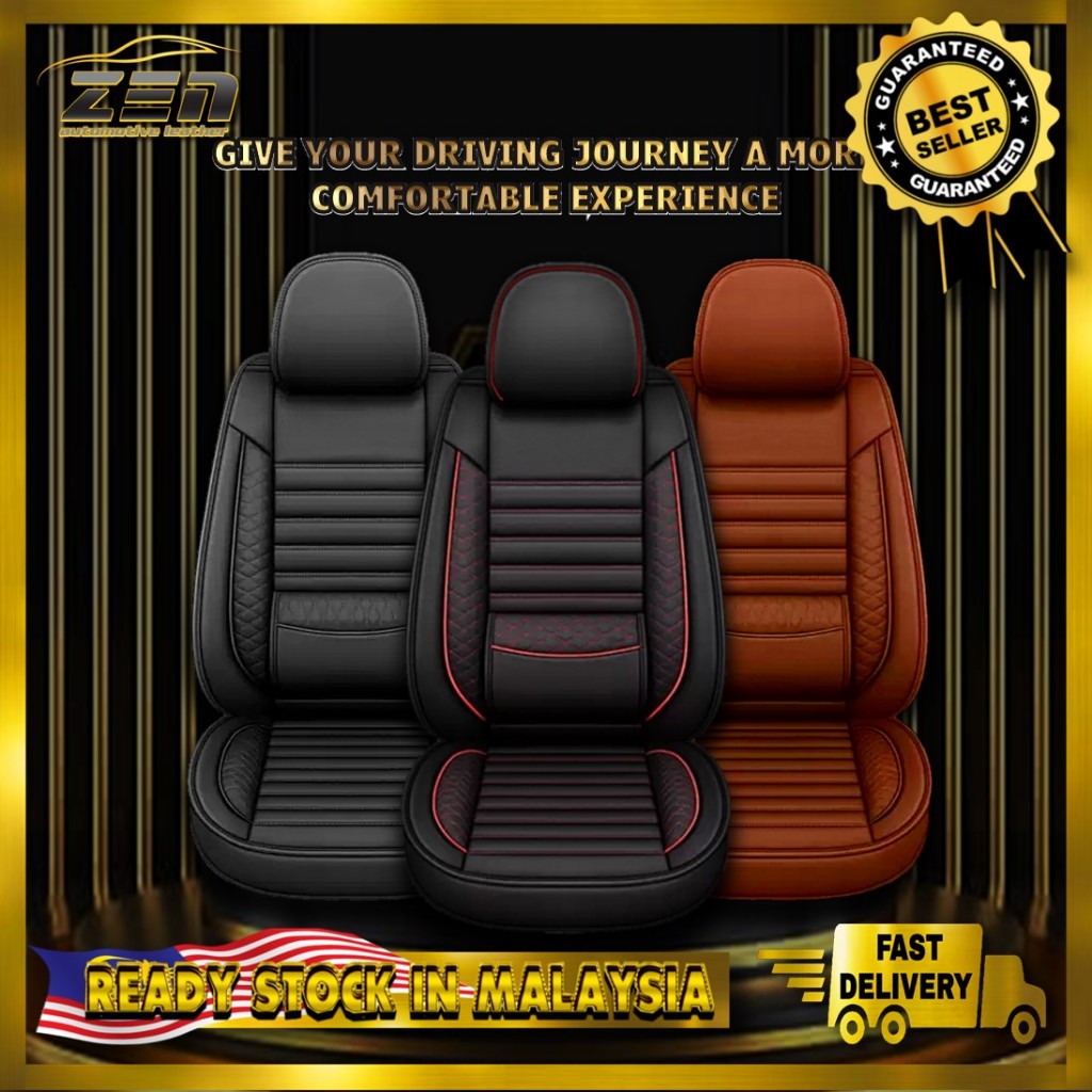 ZEN 7D series PU PREMIUM LEATHER Universal Car Seat Cover - 5-Seater ...