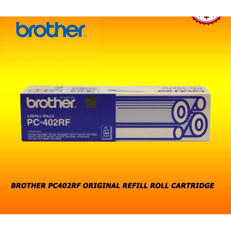 Brother PC402RF Original Fax Roll Ribbons Black for FAX-878 Printer ...