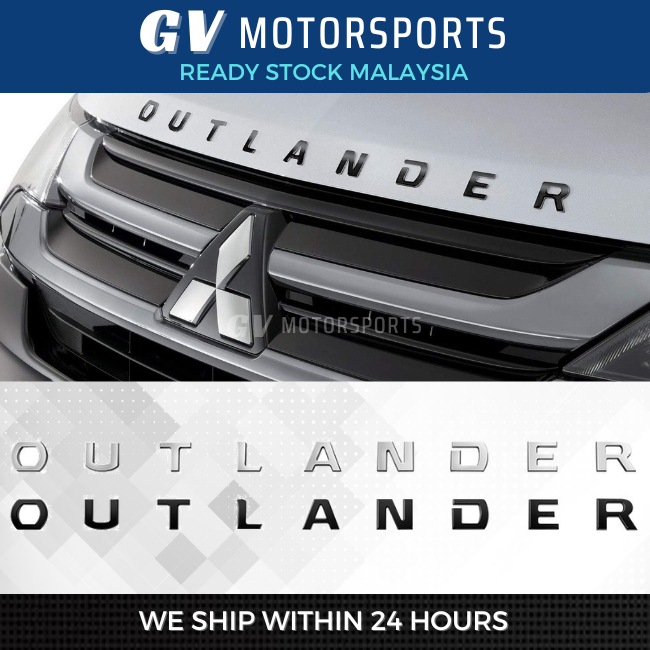 READY STOCK Mitsubishi Outlander Front Emblem Car Sticker Emblem High ...