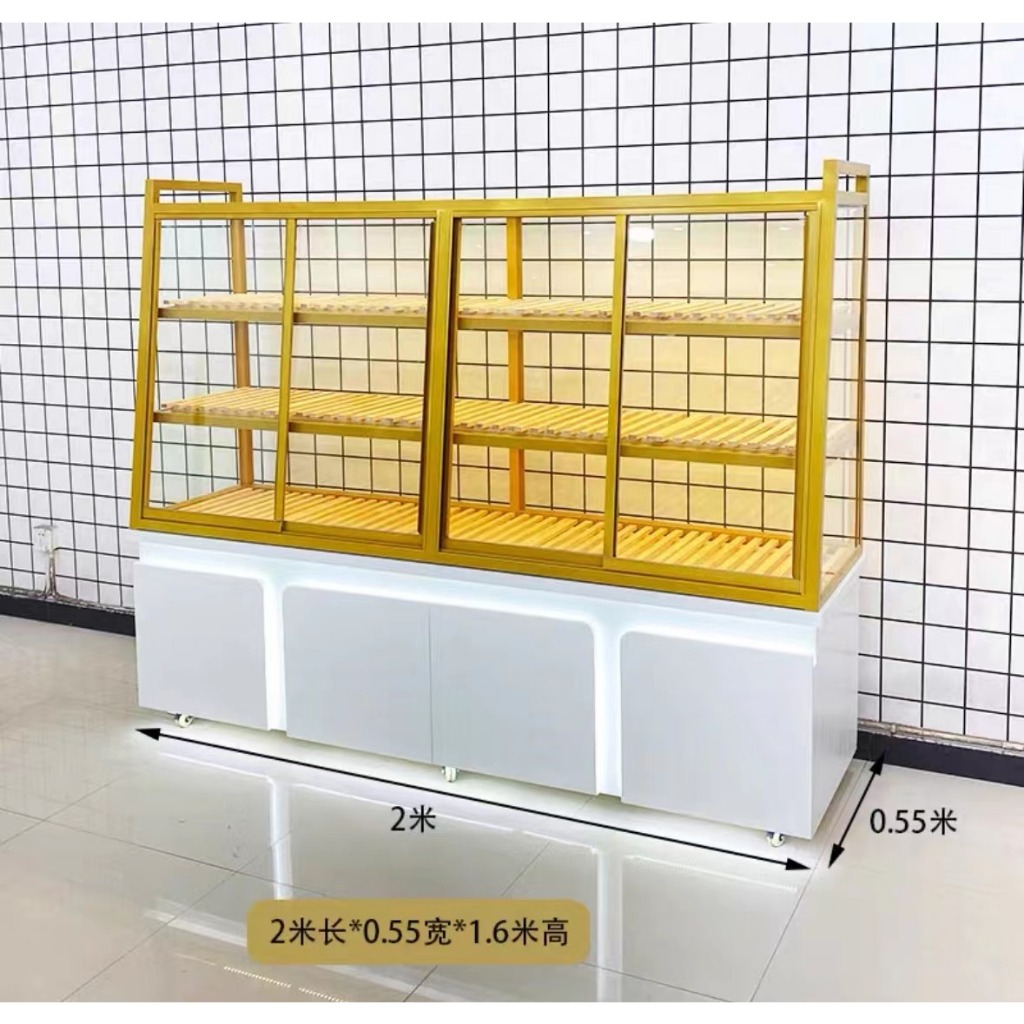 Bread cabinet display cabinet cake pastry shop baking side island ...