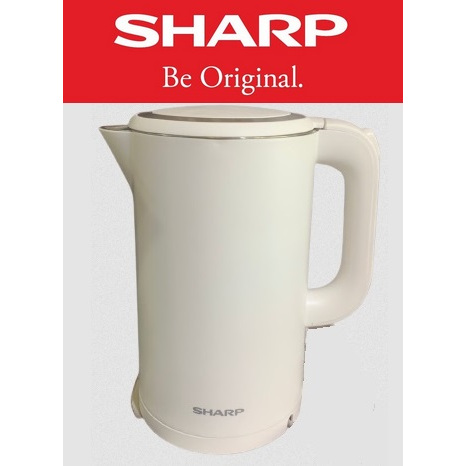 Sharp 1.7L Double Walled Jug Kettle EKJ-171-WH EKJ171WH EKJ171 (White ...