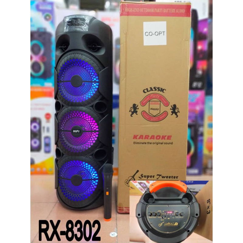 RX SERIES PLUS COLOUR LIGHT BLUETOOTH SPEAKER MODEL- 🌹RX-8302🌹 | Shopee ...