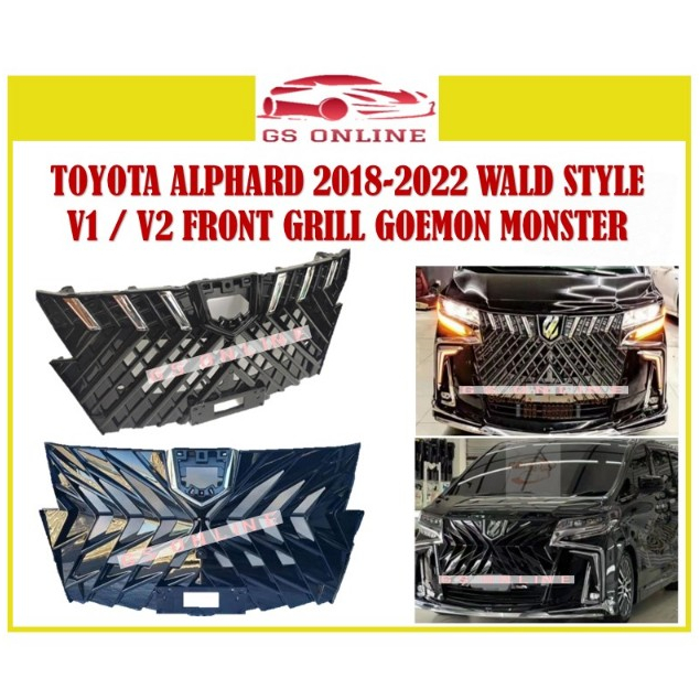 TOYOTA ALPHARD ANH30 AH30 2018 2020 2022 WALD FRONT GRILL GRILLE SARUNG ...