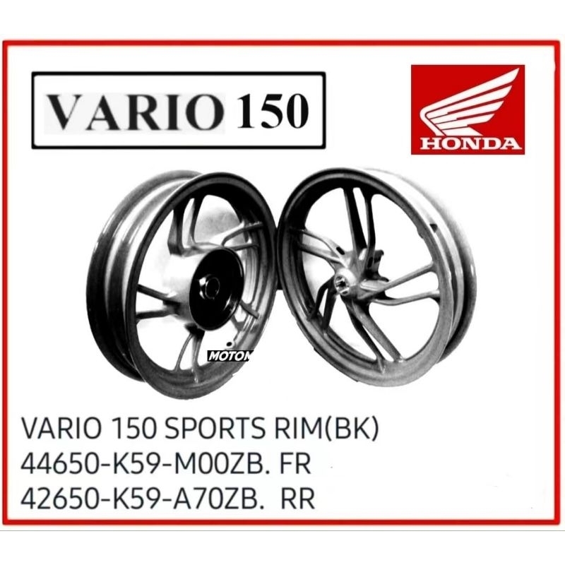 VARIO 150 SPORTS RIM(BLACK) ORIGINAL | Shopee Malaysia