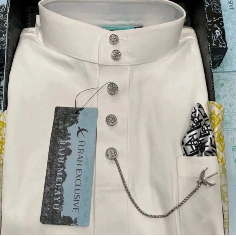 BAJU MELAYU ELRAH/BAJU MELAYU OFF WHITE/BAJU NIKAH | Shopee Malaysia