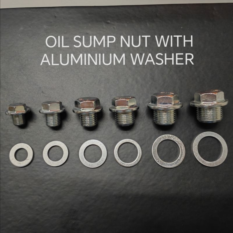 OIL SUMP NUT OIL DRAIN NUT WITH ALUMINIUM WASHER M10 M12 M14 M16 M18 ...