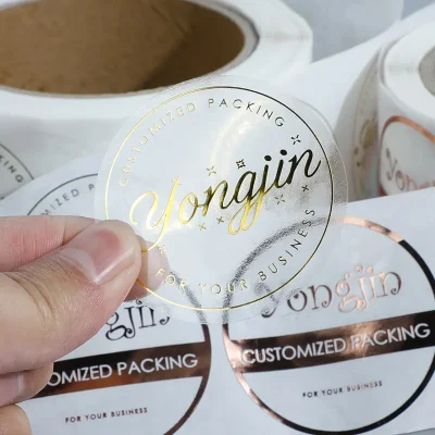 Sticker Transparent Bulat Sticker Kopi Bekas Minuman Transparent Round ...