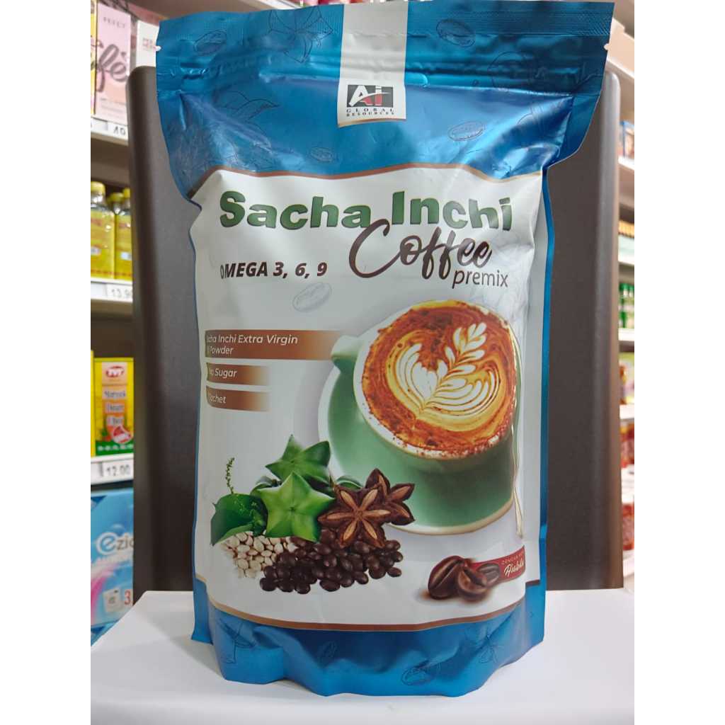 Ai Global Sacha Inchi Coffee Premix Omega 3,6,9 (Pouch) 15 Sachets x ...