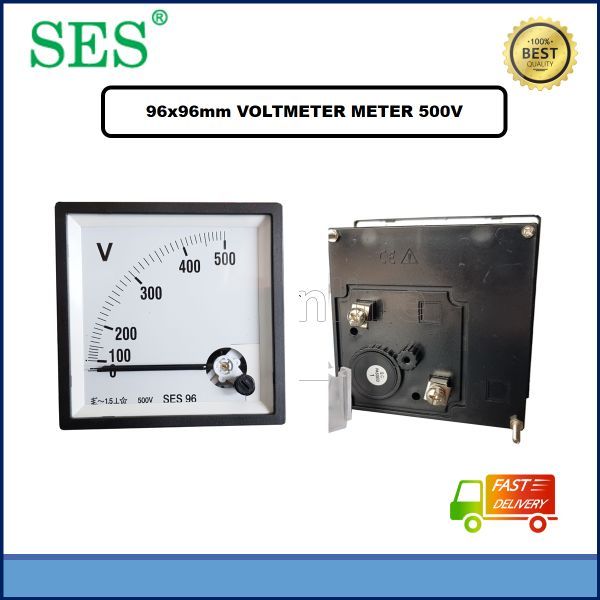 SES AC Analogue Voltmeter Panel 0-500V ,96mm x 96mm | Shopee Malaysia