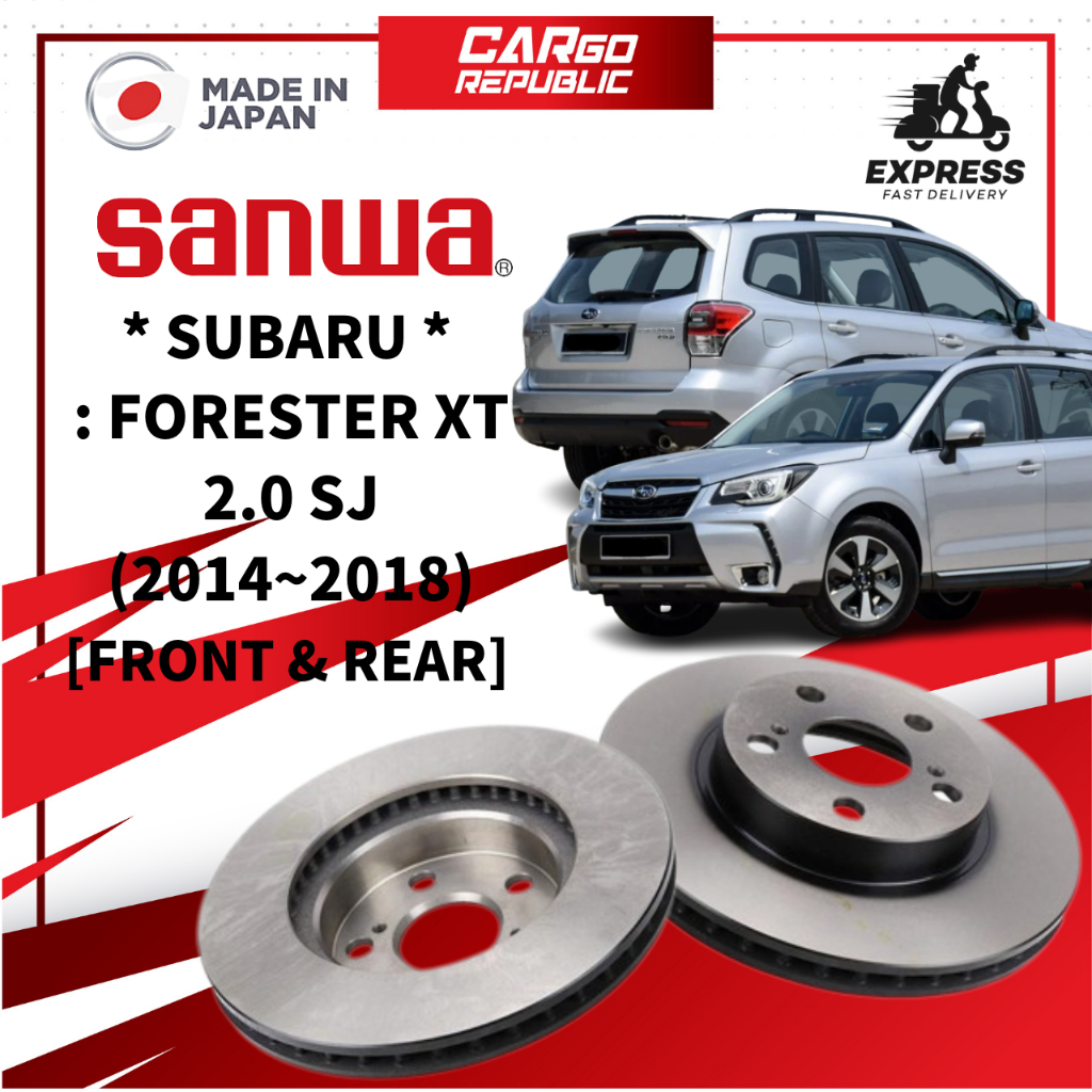 Sanwa Disc Brake Rotor Subaru Forester XT 2.0 SJ (2014-2018) Front ...