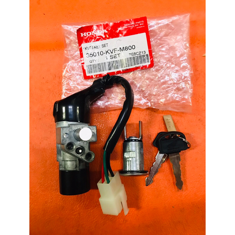 HONDA 💯 ORIGINAL 35010-KVF-M800 EX5 DREAM NEW MAIN SWITCH SET KUNCI SET ...