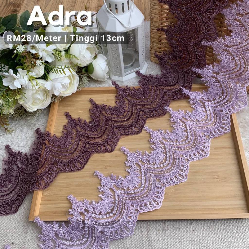 NEW ARRIVAL!! TRIMMING LACE ADRA NEW DESIGN FESYEN RAYA 2023 LACE ...