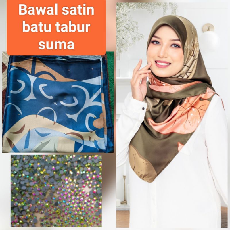 💎Bawal satin batu tabur suma 💠💠 bidang 45 (READY STOCK)💫💫 | Shopee Malaysia