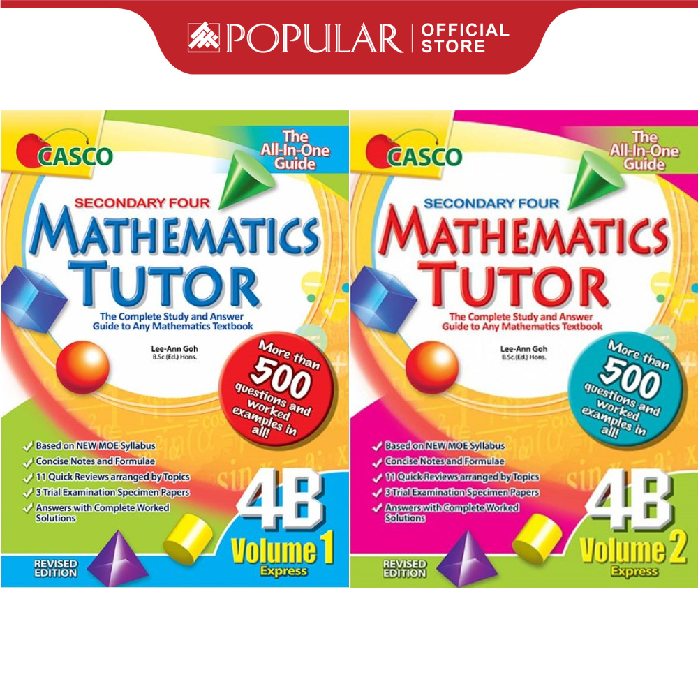 CASCO Secondary Mathematics Tutor 4B Vol. 1 / Vol. 2 Revised Edition ...