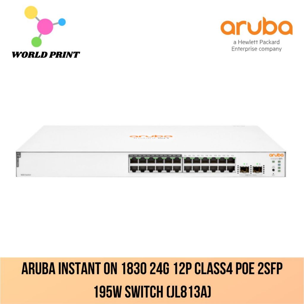 Aruba Instant On 1830 24G 12p Class4 PoE 2SFP 195W Switch (JL813A) | Shopee Malaysia