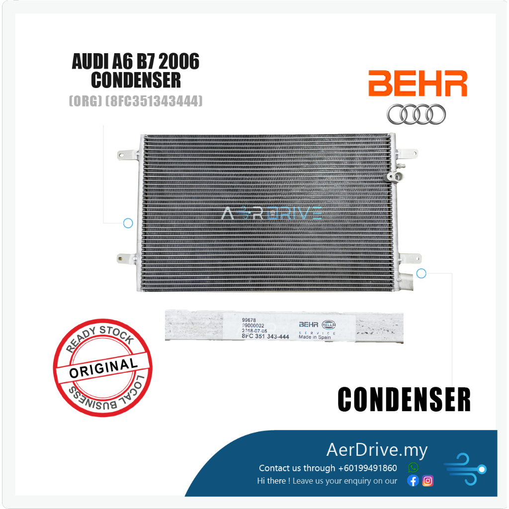 ORIGINAL BEHR AUDI A6 C7 CONDENSER 8FC351343444 | Shopee Malaysia