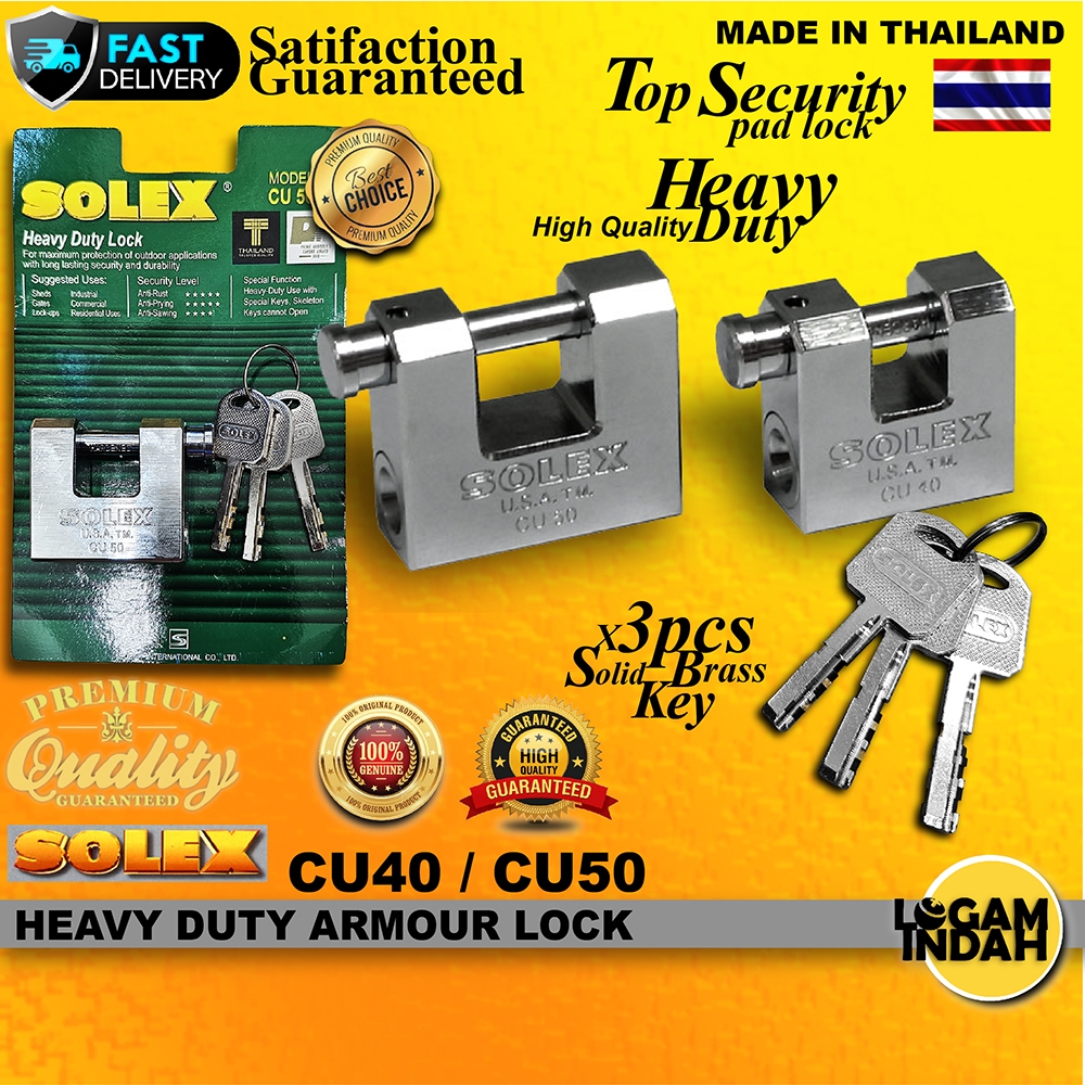 [100% ORIGINAL] SOLEX ROLLER SHUTTLE LOCK / ARMOUR LOCK / ANTI CUT LOCK ...