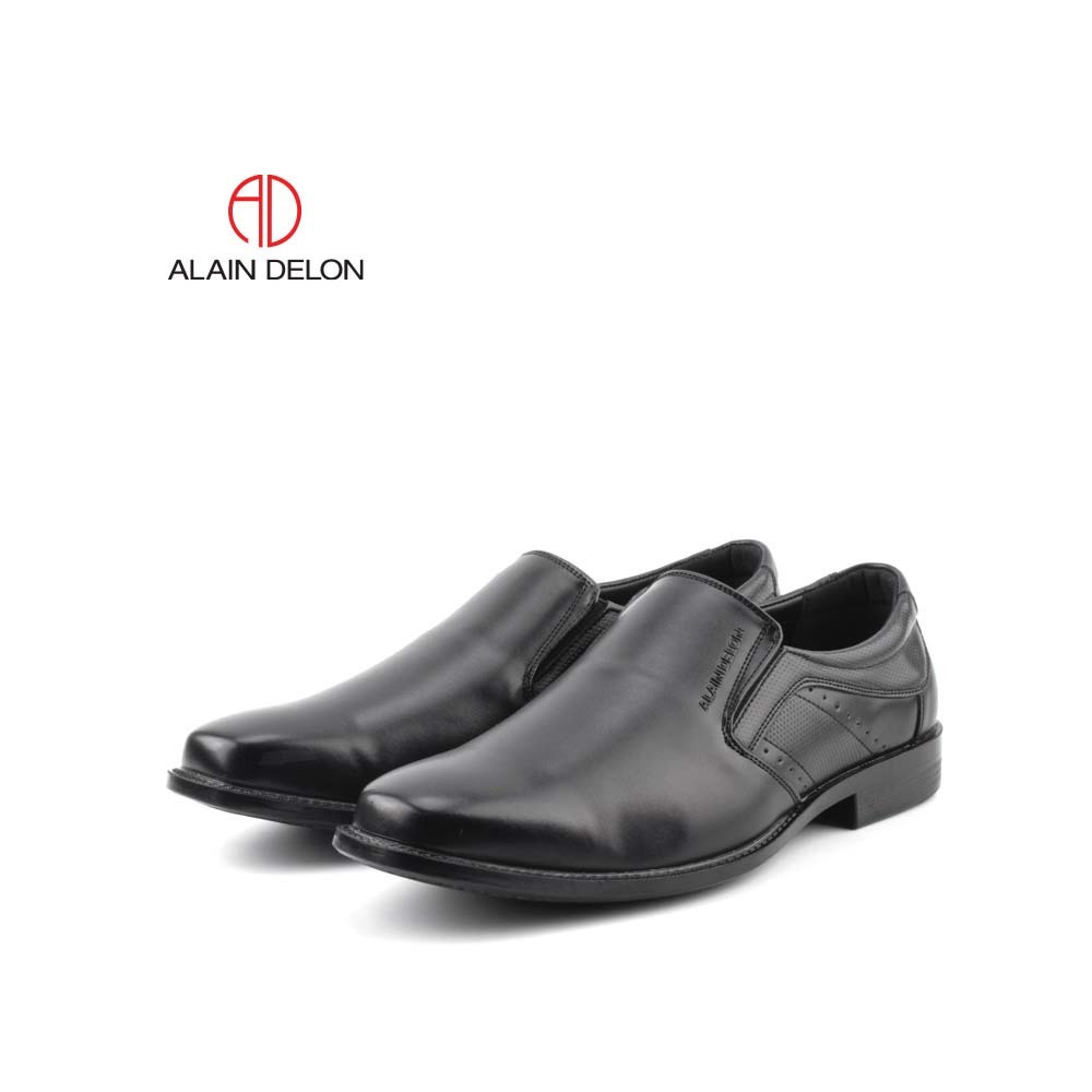ALAIN DELON Men's PU Leather Business Shoes - Black 202312-MB1-1P ...