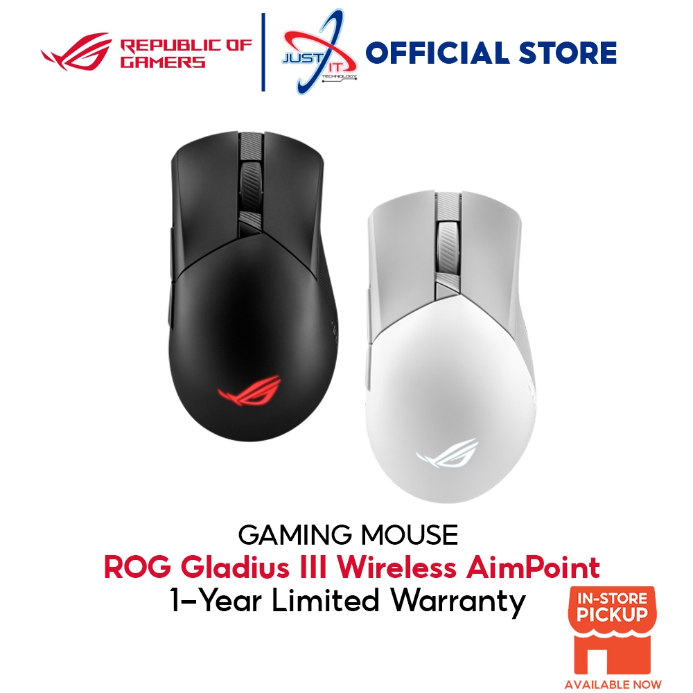 ASUS Rog P711 Gladius III Wireless Aimpoint Gaming Mouse - Black/White | Shopee Malaysia
