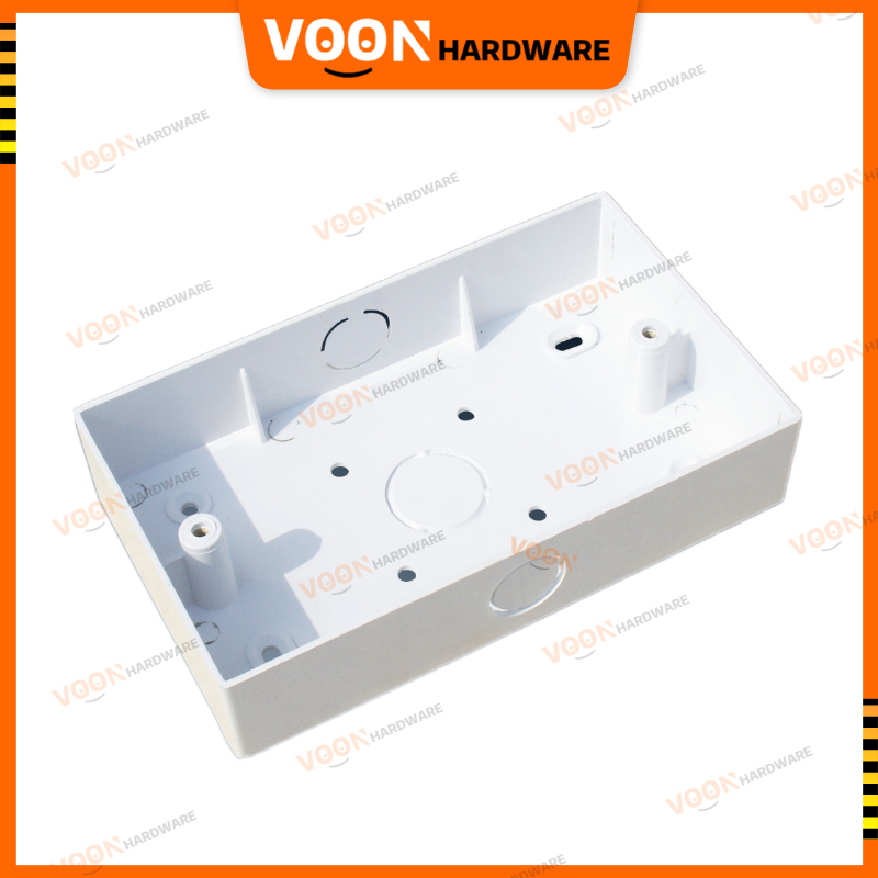 VOON 3x6 Double Switch Socket Box PVC Electric Nut Box 2 Gang Wall ...