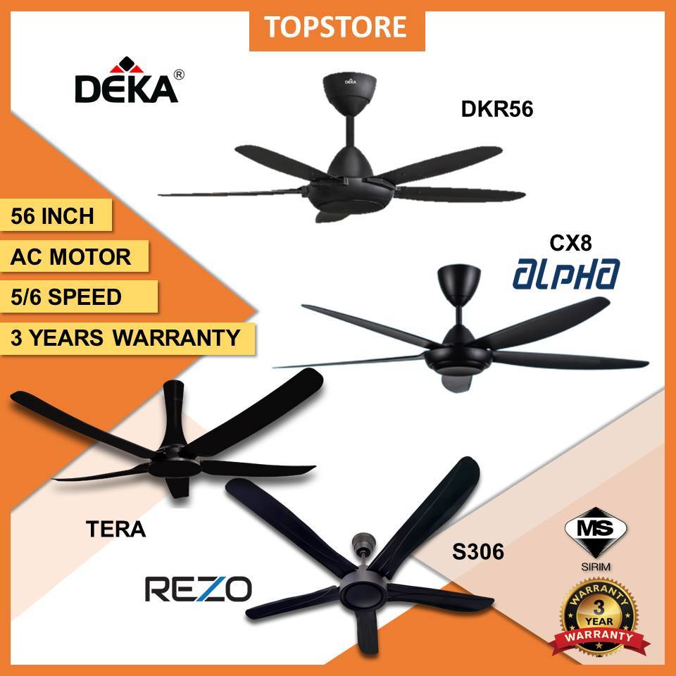 DEKA DKR56 | ALPHA CX8 | REZO S306/TERA 56inch Ceiling fan AC motor ...