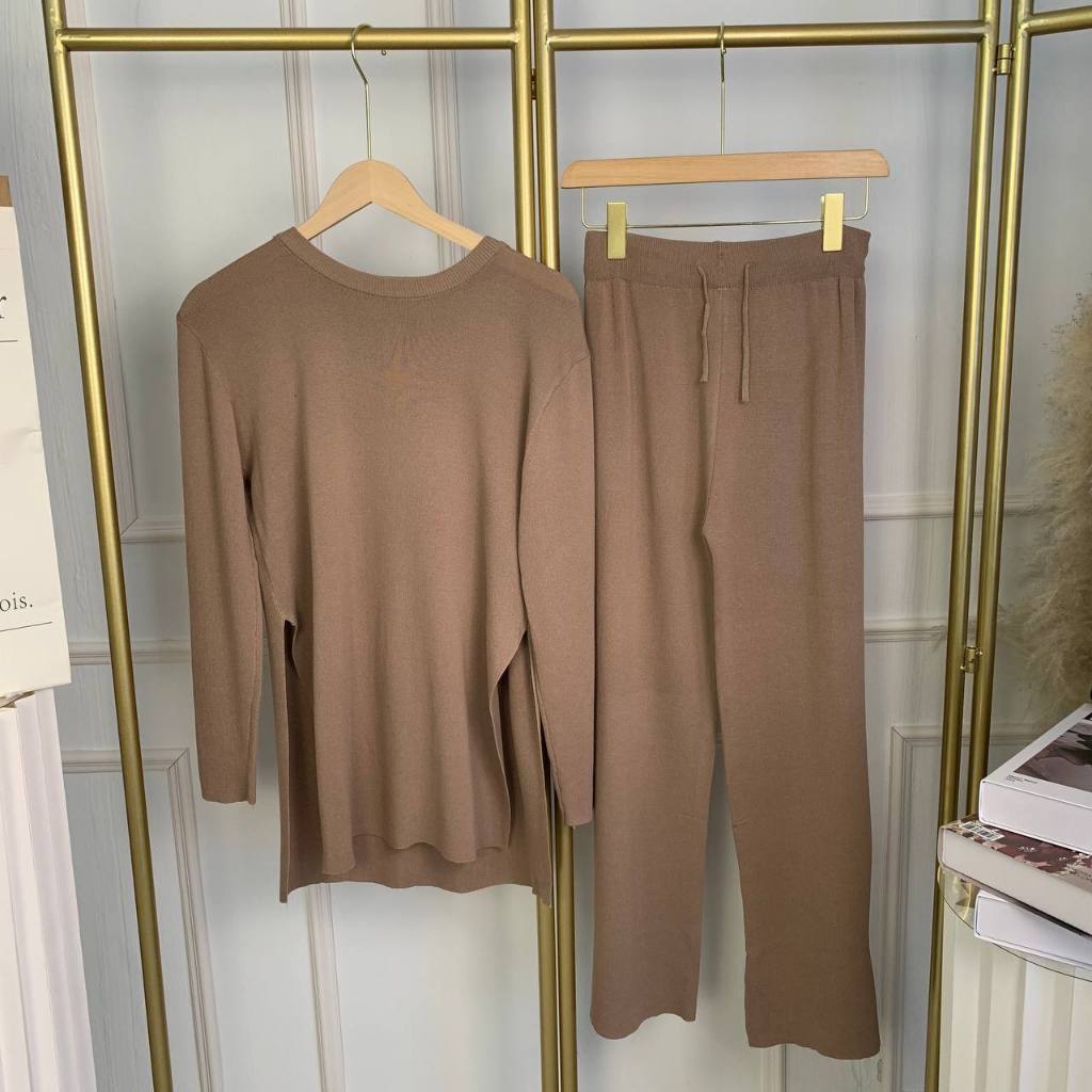 DOLLY KOREAN STYLE KNITWEAR SET BAJU PEREMPUAN STYLE OOTD MUSLIMAH ...