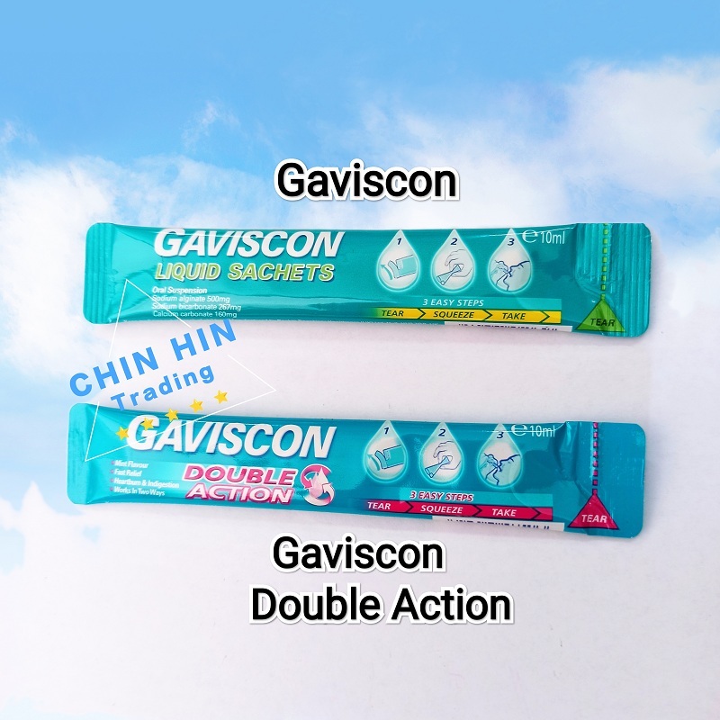 [GAVISCON] Gaviscon Liquid (10ml per sachet) / Gaviscon Double Action ...